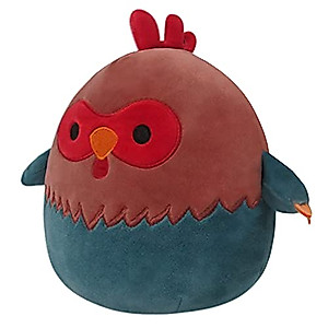 Squishmallows 8-Inch Reed Red and Blue Rooster - Little Ultrasoft Official Kelly Toy Plush