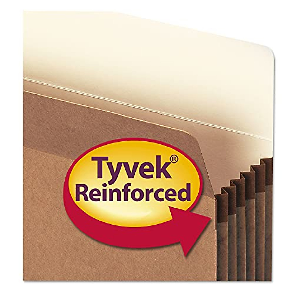 Smead® Redrope File Pockets, Letter Size, 5 1/4" Expansion, 30% Recycled, Redrope, Box Of 50