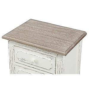 Baxton Studio Anjou Traditional French Accent Nightstand, Medium, White