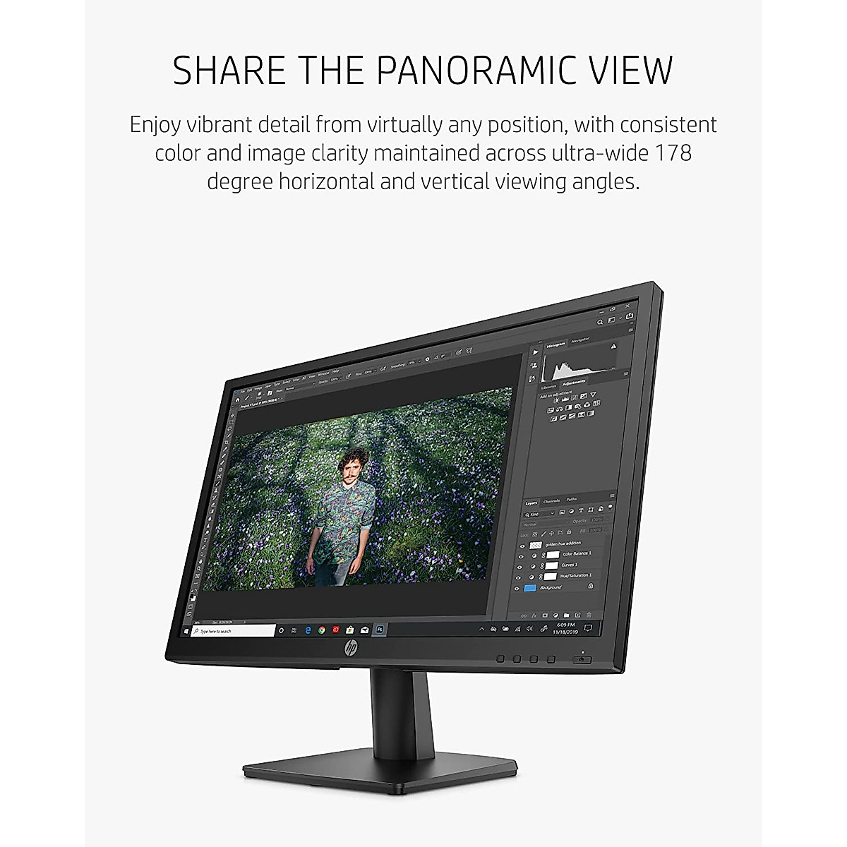 HP Newest 21.5" FHD Monitor, 1920x1080 VA Display, 75Hz Refresh Rate, 7ms Response Time, 3000:1 Contrast Ratio, TUV Certified Low Blue Light Mode, Ergonomic Tilt, HDMI & VGA Ports, VESA Mounting