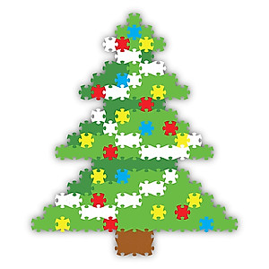 Fat Brain Toys Holly Jolly Jixelz Christmas Tree - Holiday Picture-Building Craft Kit, 6+