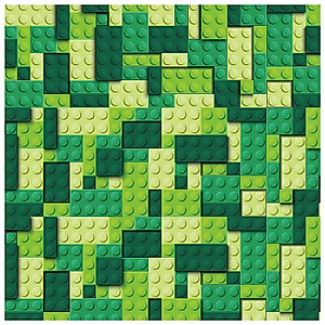 Tim&Lin Birthday Wrapping Paper Roll - Large Gift Wrap Paper Roll - 30 Inch X 32.8 Feet - Green Design - Building Blocks Patterns