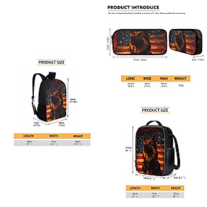 FOR U DESIGNS Universe Horse Backpack Set 3 Piece,High School Backpack for Women Teen Girls