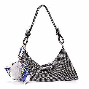 sveter Black Rhinestone Purse for Women Evening Bag Sparkly Clutch