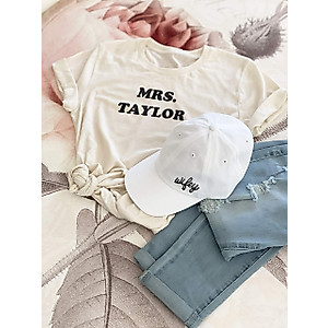 ModParty Wifey Hat | Bride Baseball Cap | White Cap with Embroidered Patch | Honeymoon Wedding Gift Idea | Adjustable Buckle Women’s Hat