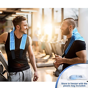 REVIX Neck Ice Pack Wrap with Strap and Soft Plush Lining Cold Pack for Neck Pain Relief, Cool Reusable Freezer Gel Pad for Swelling, Injuries and Post-Surgery Recovery