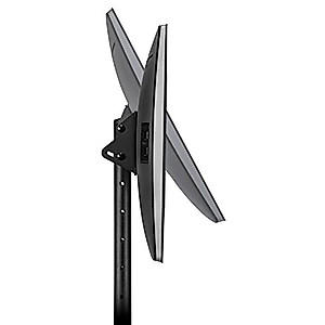 Mount-It! Mobile TV Stand with Locking Wheels | Adjustable Height Rolling Cart for 13" - 42" Flat Panel LCD LED Screens | VESA Compatible up to 200mm | Black