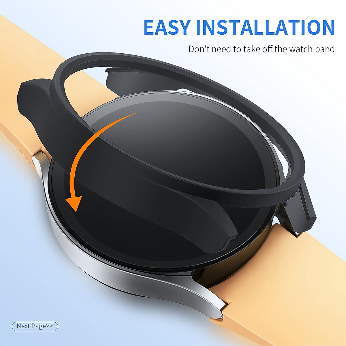 [5+5 Pack] Compatible for Samsung Galaxy Watch 5 / Galaxy Watch 4 44mm Screen Protector Case,Matte PC Bumper Cover+5 Tempered Glass Screen Protector Films for Galaxy Watch 5 4 Accessories