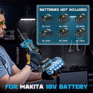 Cordless Drywall Cut-Out Tool for Makita 18V Battery: 3 Variable Speed Brushless-Motor Tool - (Battery Not Included) Drywall Rotary Saw tool kit for Cutting Wood Drywall,Sheetrock,Wood,Plywood