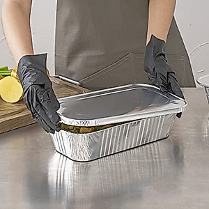 Restaurantware LIDS ONLY: Foil Lux Foil Pan Lids 25 Oven-Ready Foil Tray Lids -Pans Sold Separately Fits 1/3 Third-Size Steam Table Lids FreezableSilver Aluminum Disposable Baking Pan Lids