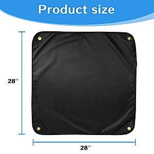 Pusonor Air Conditioner Covers for Outside Units, Central AC Cover for Outdoor Unit Heavy Duty Water-Resistant Top Cover 28 x 28 Inch, Black