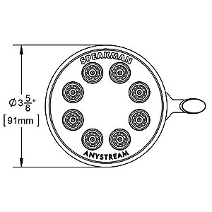 Speakman S-2251 Signature Icon Anystream Adjustable High Pressure Shower Head - 2.5 GPM Solid Brass Replacement Bathroom Showerhead, Polished Chrome