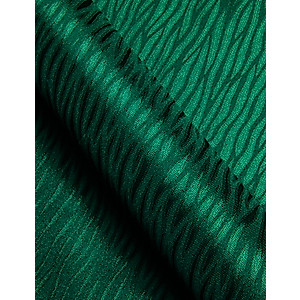 Barry.Wang Mens Dress Shirt Green Long Sleeve Shiny Satin Luxury Paisley Business Casual Button Down Party Button Down Shirts S-3XL