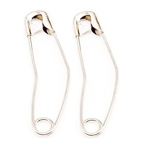 Swifthorse Curved Safety Pin 100 Count,1.5 in inch （Size 2） Safety Pin for Sewing
