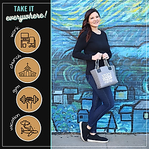 Brooke & Jess Designs Teacher Tote Bag for Work - Teacher Gifts for Women, Teacher Bag Best Teacher Appreciation Day Gift, Birthday