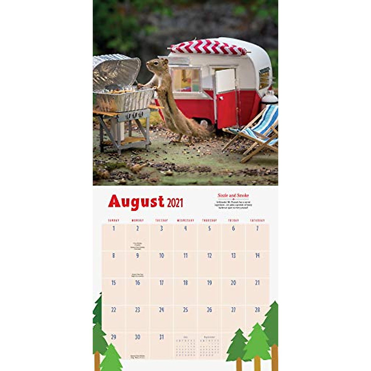 The Secret Life of Squirrels Wall Calendar 2021