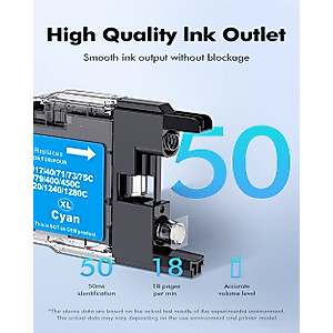 INK4U Compatible LC75 Ink Cartridges Replacement for Brother LC75 LC71 LC79 XL for MFC-J6510DW MFC-J6710DW MFC-J6910DW MFC-J280W MFC-J425W MFC-J430W Printer(5 Black,3 Cyan,3 Magenta,3 Yellow,14 Pack)