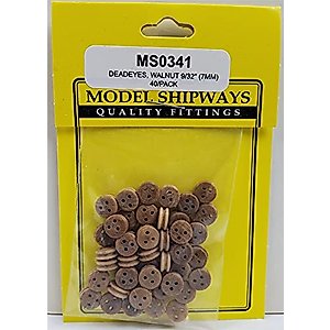 Model Shipways DEADEYES, Walnut 9/32" (7mm) 40 Pack