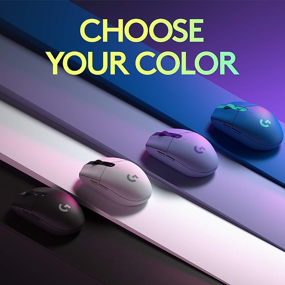 Logitech G305 LIGHTSPEED Wireless Gaming Mouse, Hero 12K Sensor, 12,000 DPI, Lightweight, 6 Programmable Buttons, 250h Battery Life, On-Board Memory, PC/Mac - Lilac