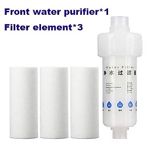 Ochoos Tap Water pre-Filter Household Water Purifier Intelligent Toilet Cover Faucet Washing Machine Water Heater Filter - (Color: Red)