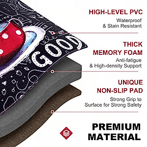 ASPMIZ Coffee Kitchen Mat 2 PCS, Cushioned Anti-Fatigue Kitchen Rugs Non Slip, Memory Foam Kitchen Mats and Rugs, Waterproof Kitchen Floor Comfort Mats for Home & Office, 18'' x 48'' + 18'' x 30''