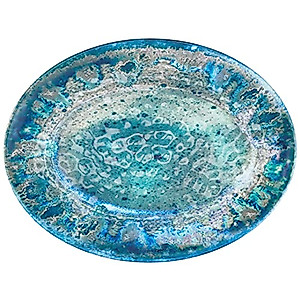 Certified International Radiance Teal 2-Piece Melamine Platter, Set, Multicolored