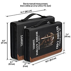 Jesuspirit Bible Case for Men - Christian Inspirational Scripture Gift, Father's Day Gifts - Personalized Leather Bible Cover for Men - Large, XLarge Size