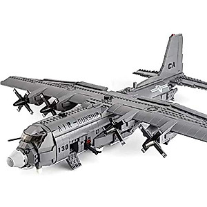 General Jim's AC-130 Gunship Building Blocks Plane Military Bricks Set - Ground-Attack Aircraft with Interactive Features | Compatibke with Cobi, Lego Sets and All Major Brands