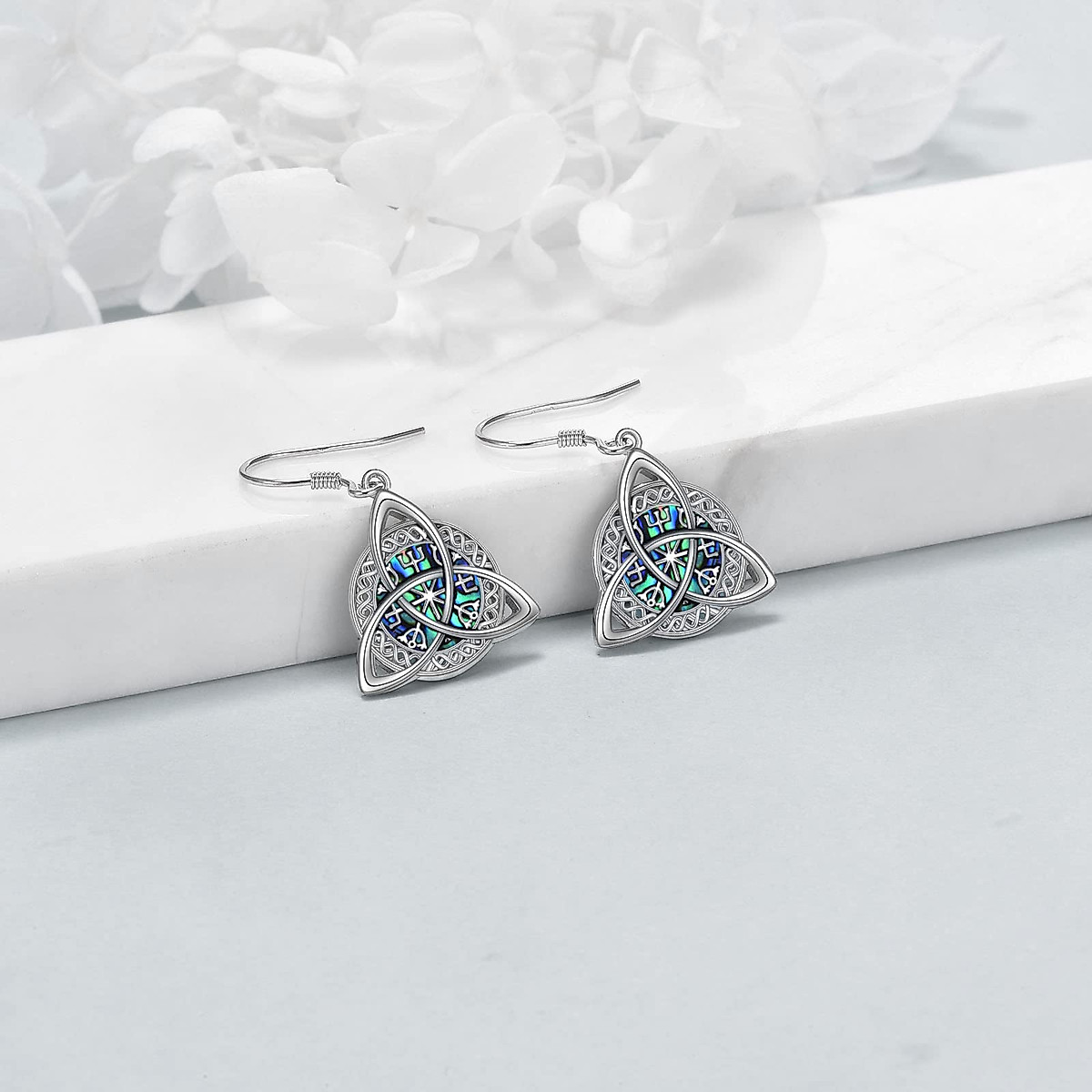 Celtic Knot Earrings Viking Jewelry for Women 925 Sterling Silver Amulet Protection Good Luck Viking Triskele Jewelry