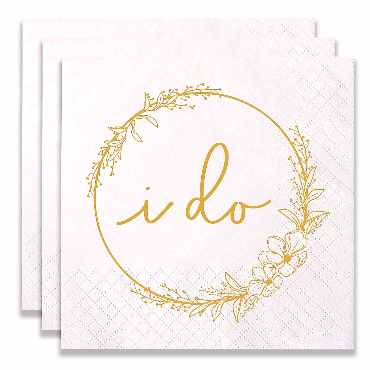 100 Pack of I Do Disposable Paper Napkins for Wedding Party Engagement Bridal Shower Party Table Decorations