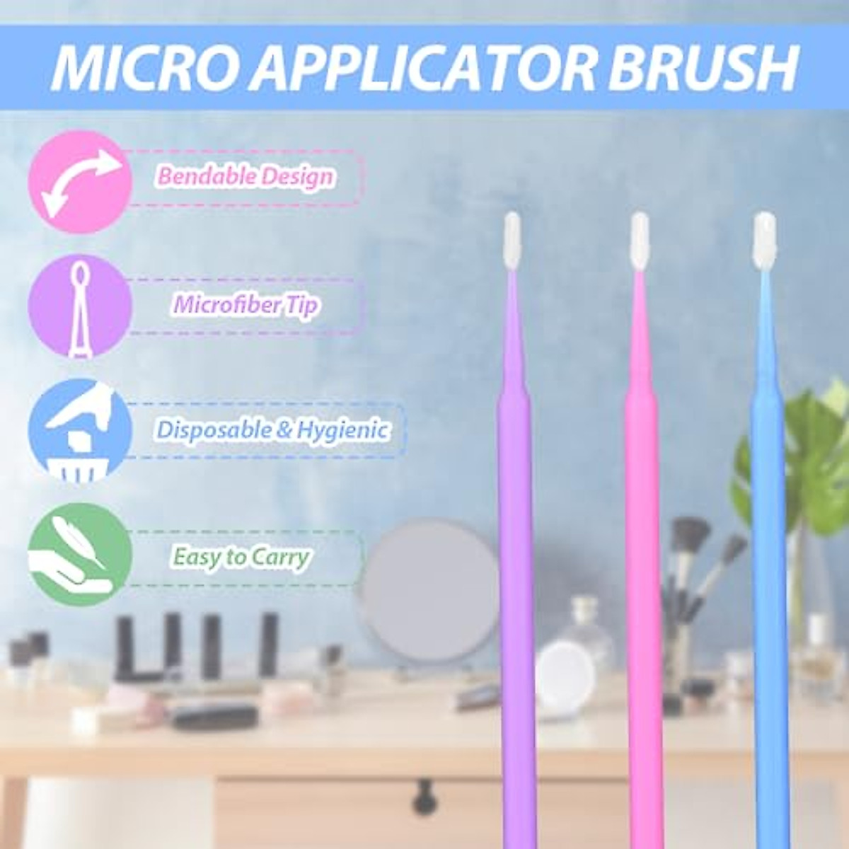 240Pcs Touch Up Paint Brushes Repair Ultra-Fine Paint Brushes for Automotive Paint Chip Repair,Disposable Micro Paint Chip Applicators for Detailing Clearance Cleaning (Length: 4IN Tips:1.5/2/2.5MM)