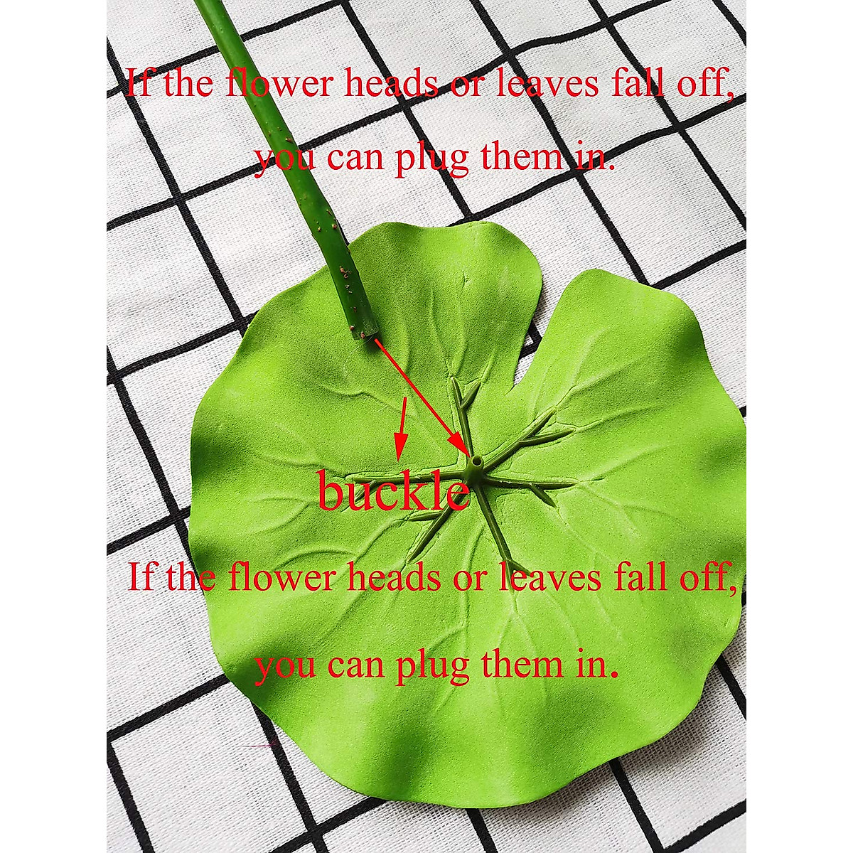 Suandsu 1pcs Artificial Lotus Fake Flowers Water Lily Long Stem Home Garden Pond Aquarium Wedding Decor 41'' High Pink