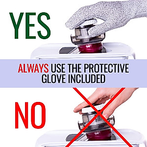 Fullstar 6-in-1 Mandoline Slicer For Kitchen, Cheese Grater, Vegetable Spiralizer and Veggie Slicer for Cooking & Meal Prep (Kitchen Gadgets Organizer & Safety Glove Included)