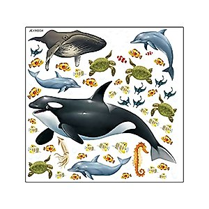 1Pc Marine Life Whale Wall Sticker Room Decal Lovely Home DecorationHome Decor for Celebration Party