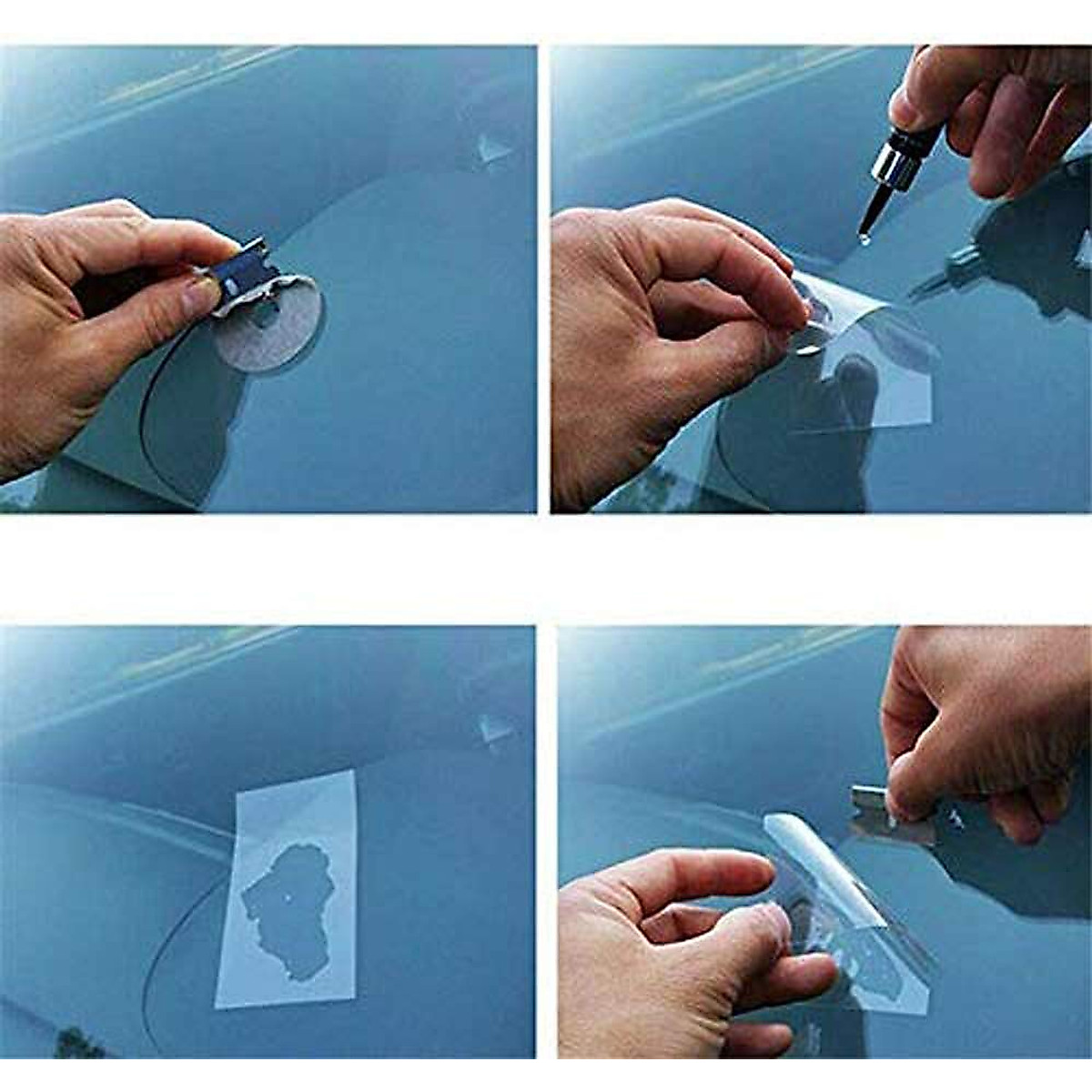 Automotive Glass Nano Repair Fluid-Car Windshield Repair Resin Cracked Glass Repair Kit,Glass Corrector Set, Crack Repairing for Car