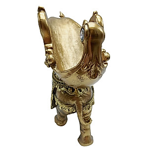 ICE ARMOR George S. Chen Imports Golden Thai Elephant Wine Holder 11 1/4" Wide Statue Figurine (7888216)
