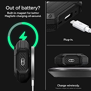 Spigen Tough Armor (MagFit) Designed for iPhone 14 Pro Max Case and Tough Armor Designed for AirPods Pro 2nd Generation Case