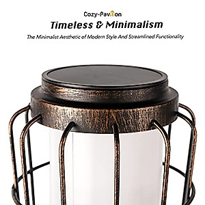 Floor Lamp Outdoor Waterproof Solar Outside Lamps Floor Lights Plant Outdoor Stands Solar Yard Lanterns for Patio, Deck, Porch, Lawn, Garden (2 Pack, Bronze)