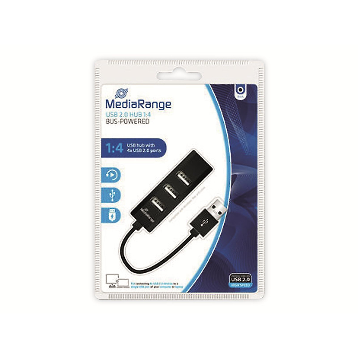 MEDIARANGE MRCS502 4X USB 2.0 HUB Plug+Play