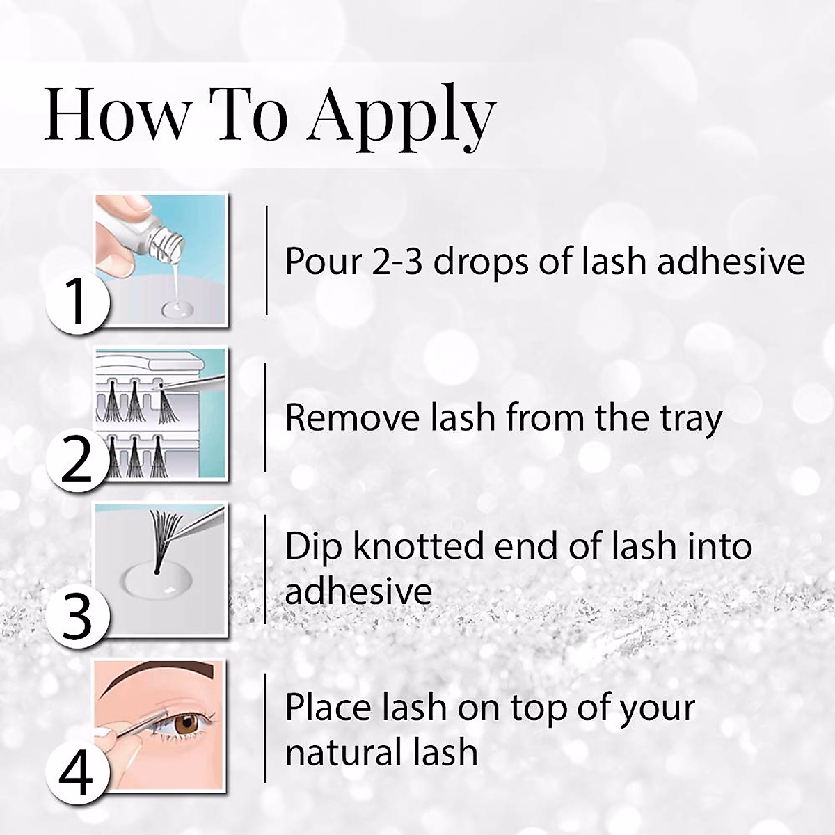 Ardell LashTite Adhesive Dark For Individual Fake Lashes, Secures False Eyelashes Extension For Weeks .125 Oz, 2 Pack