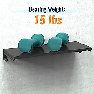 NiHome Black Floating Shelves for Wall Decor Industrial Wall Shelves for Storage Bedroom Hanging Bathroom Shelf Floating Bookshelf Set of 3