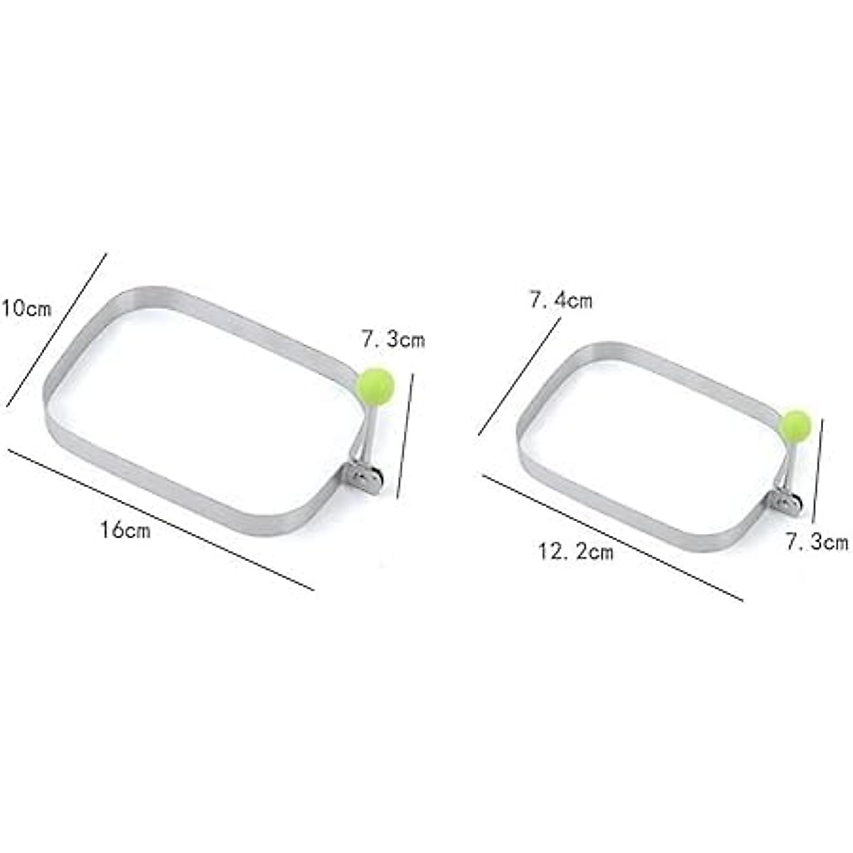 1Pc Egg Rings,Rectangle Crumpet Ring Mold, Stainelss Steel Egg Cooking Rings, Pancake Mold For Frying Eggs And Omelet Specialty Cookware（Silver）