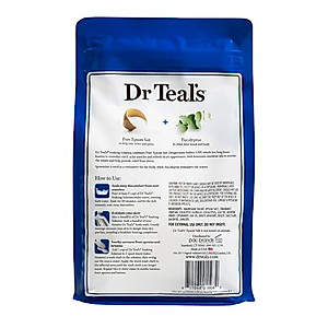 Dr Teal's Epsom Salt Soaking Solution with Eucalyptus Spearmint, 48 Oz (Packaging May Vary)