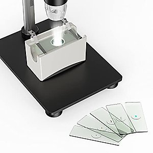 TOMLOV Universal Microscope Bottom Light,Transmitted LED Light Stage Holder, 5pcs Digital Microscope Slides Included, Adjustable Bottom LED Lamp Illumination for USB LCD Microscope