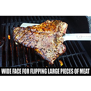 Cave Tools Barbecue Spatula With Bottle Opener and Serrated Edge - BBQ Cooking Utensils & Accessories