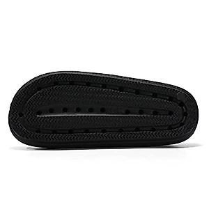 SOVIKER Cloud Slides for Women Pillow Slippers Soft Thick Sole Non-Slip Bathroom Shower Sandals Indoor and Outdoor Slides Black