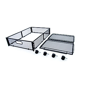 Stormi Storage Rack - Foldable Under Bed Storage for Toys, Books or Clothes- Space Saver - Foldable - Easy Assembly - No Tools Required - Wheels, Black, RT-230922-01