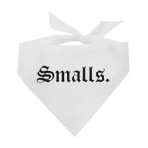 Smalls Matching 90's Hip Hop Dog Bandana (White, XS 407)
