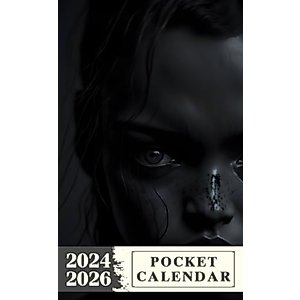 Pocket Calendar 2024 - 2026 With Moon Phase: Three-Year Monthly Planner for Purse , 36 Months from January 2024 to December 2026 | Sad looking outside | Dark emptiness