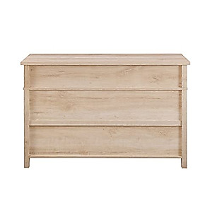 Walker Edison Modern Farmhouse 6-Drawer Framed Dresser with Half-Moon Handles, 52 Inch, White Oak